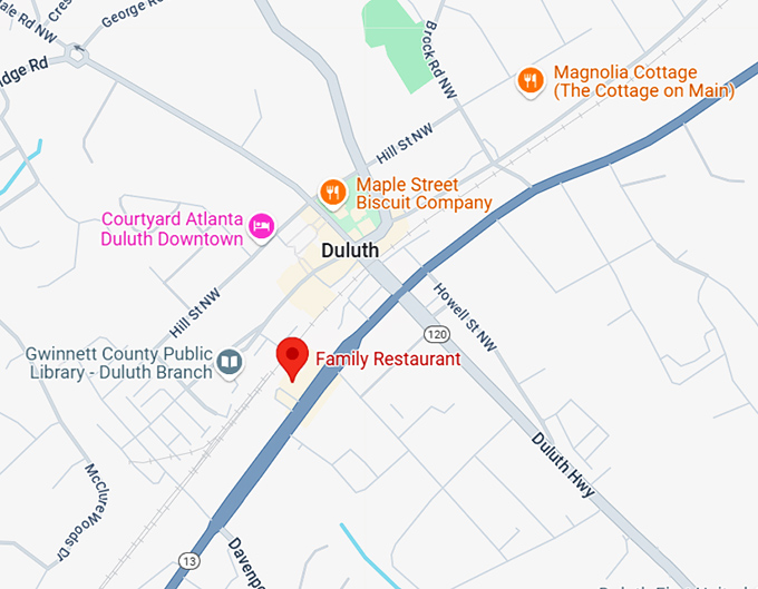 16. family restaurant map