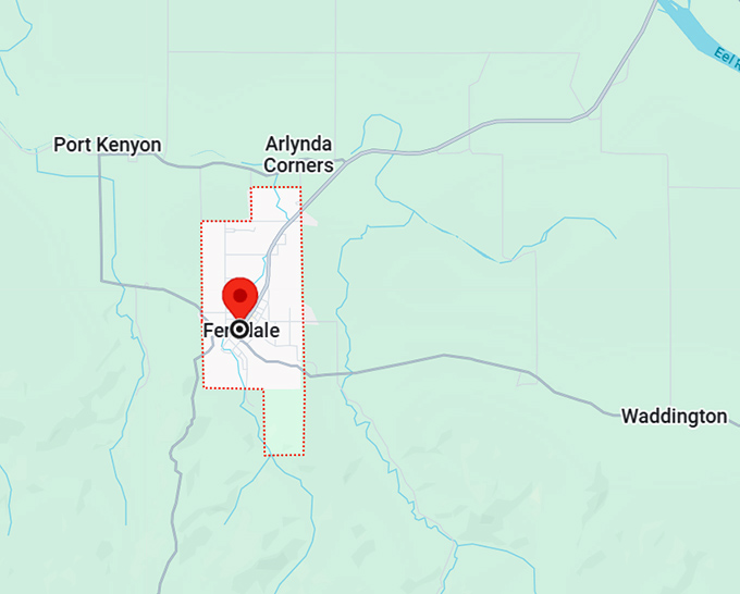 16. ferndale california map