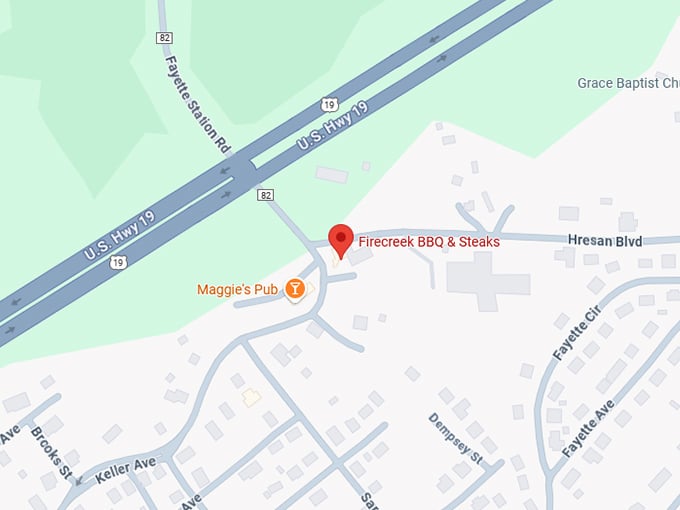 16. firecreek bbq & steaks, llc map