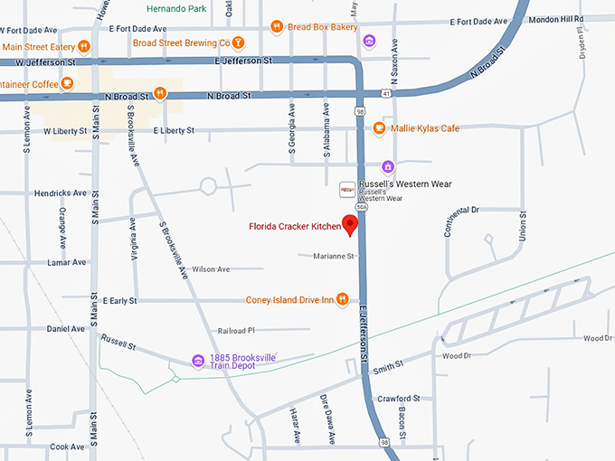 16. florida cracker kitchen map