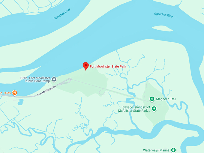 16. fort mcallister state park map