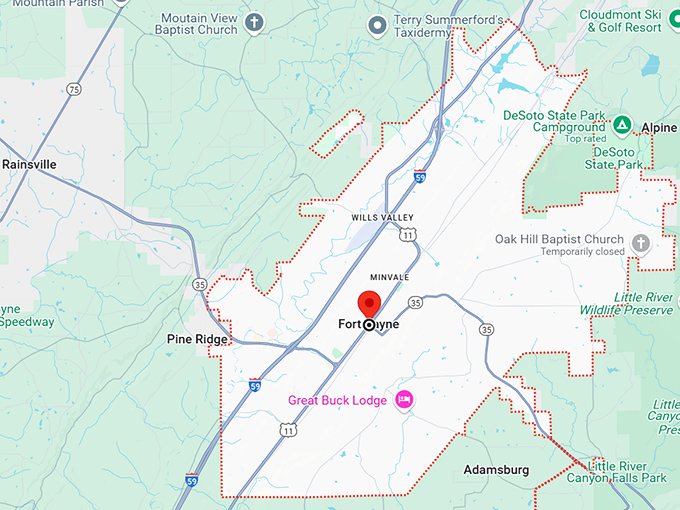 16. fort payne alabama map