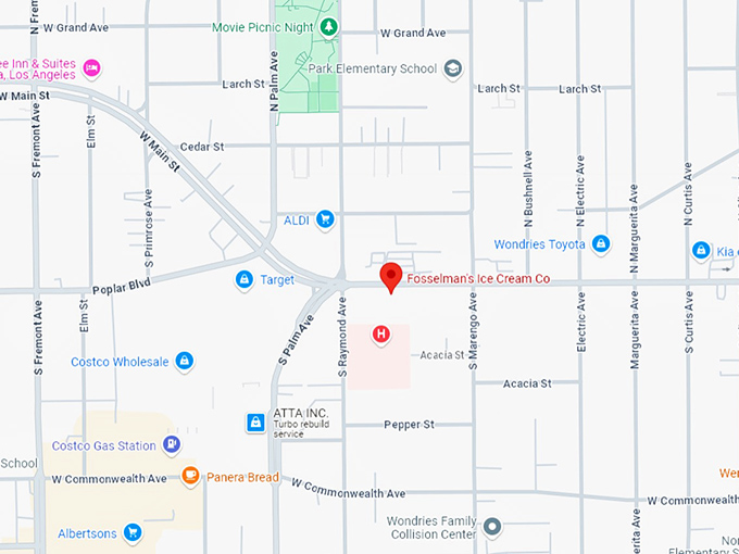 16. fosselman's ice cream co. map