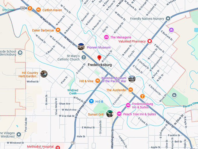16. fredericksburg map