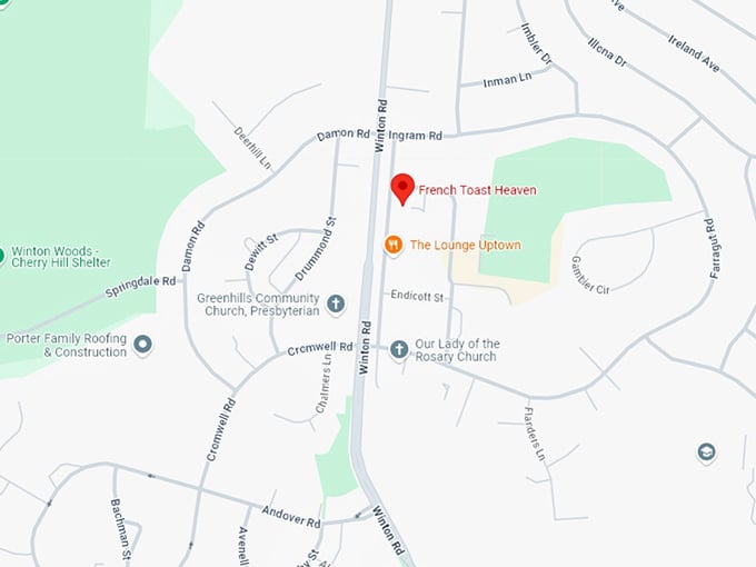 16. french toast heaven map