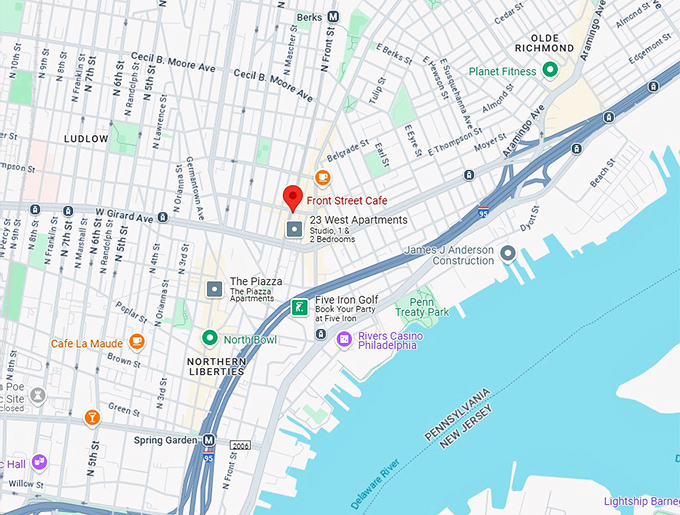16. front street cafe map
