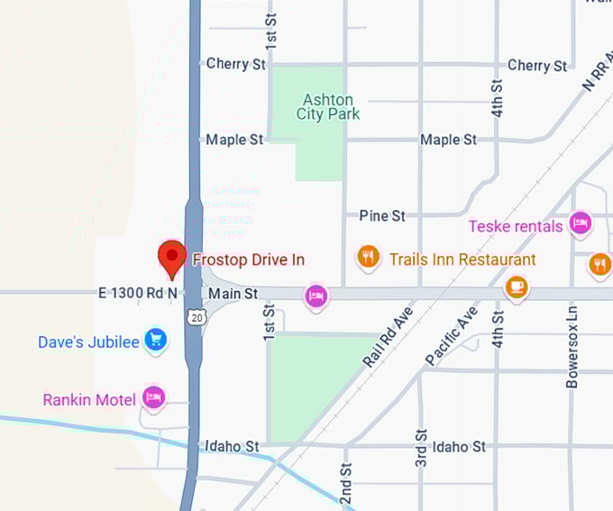 16. frostop drive in map