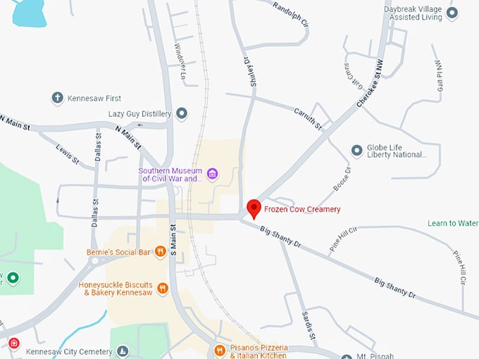 16. frozen cow creamery map