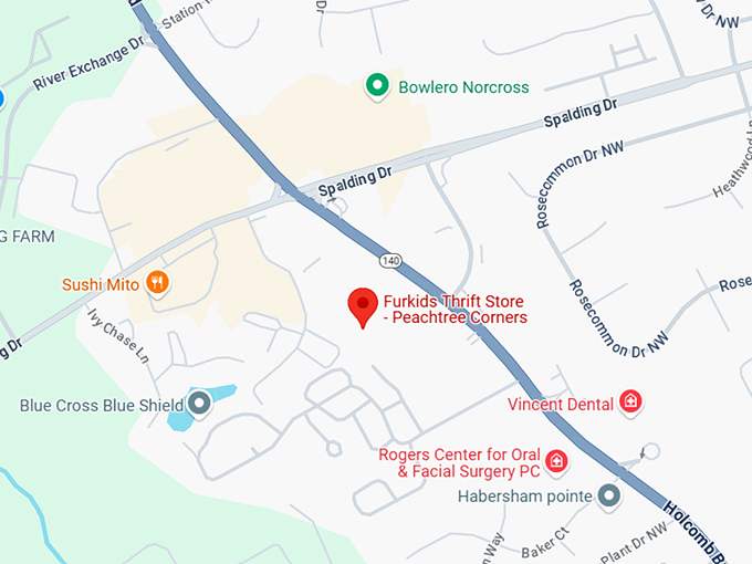 16. furkids thrift store peachtree corners map
