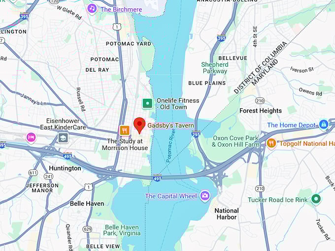 16. gadsbys tavern restaurant map