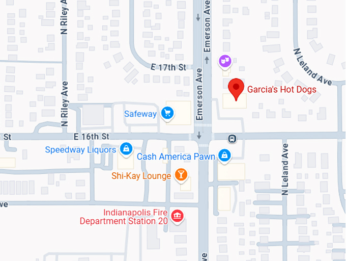 16. garcia's hot dogs map