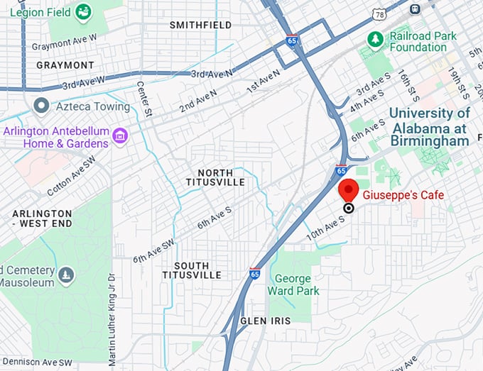 16. giuseppe's cafe map