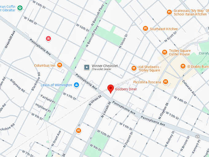 16. goobers diner map