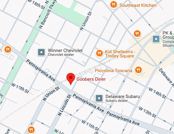 16. goobers diner map