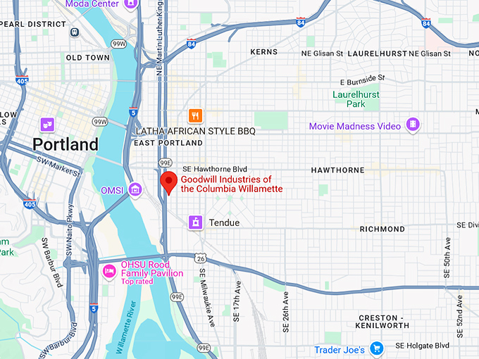 16. goodwill industries of the columbia willamette (1943 se 6th ave) map