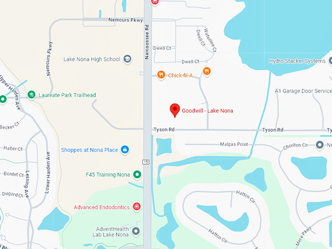 16. goodwill lake nona map