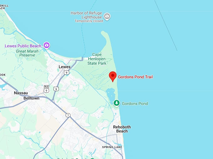 16. gordons pond trail map