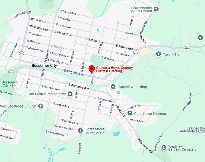 16. grandma hoyt's country buffet & catering map