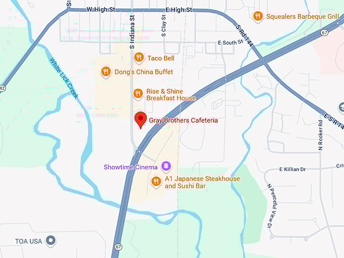 16. gray brothers cafeteria map