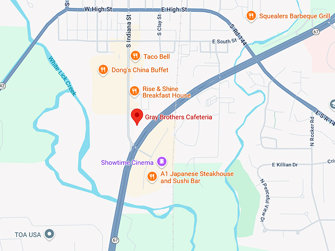 16. gray brothers cafeteria map