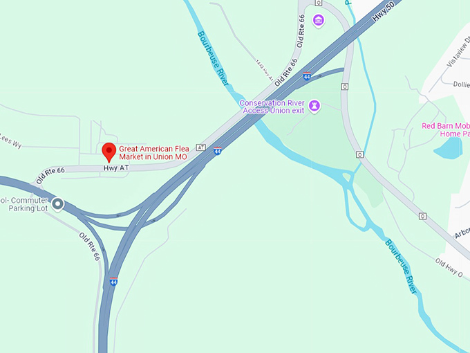 16. great american flea market in union mo map