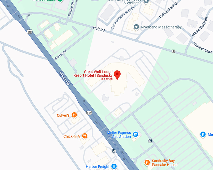 16. great wolf lodge sandusky, oh map