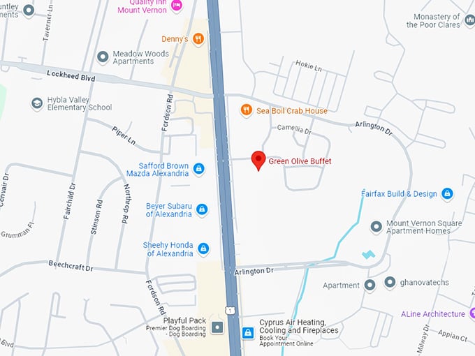 16. green olive buffet map