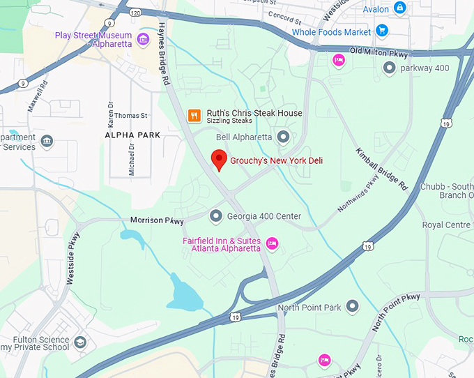 16. grouchy's new york deli map