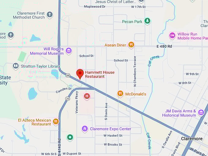 16. hammett house restaurant map