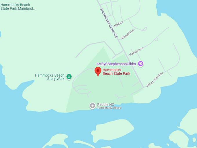 16. hammocks beach state park map