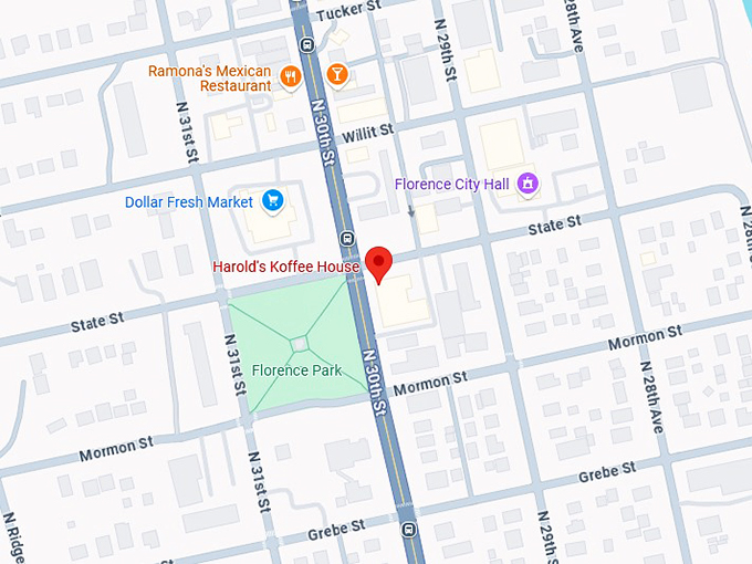 16. harold's koffee house map