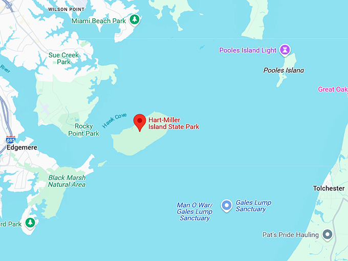 16. hart miller island state park map