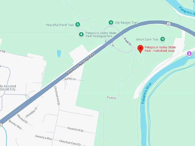 16. hell house altar (patapsco valley state park) map