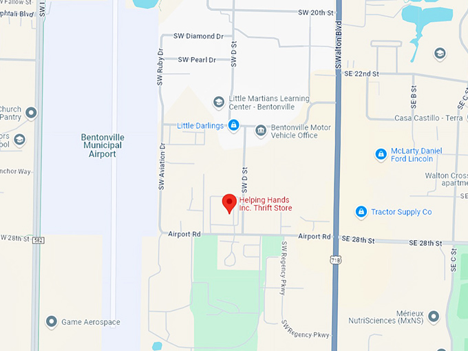 16. helping hands inc. thrift store map