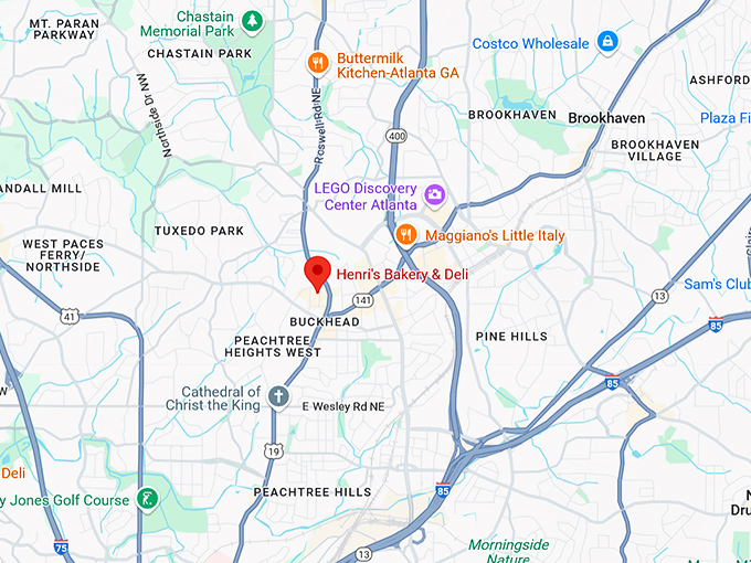 16. henri's bakery & deli map