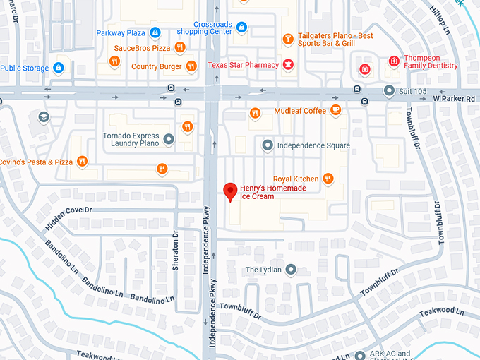 16. henry's homemade ice cream map