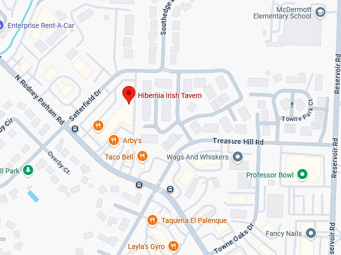 16. hibernia irish tavern map