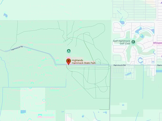 16. highlands hammock state park map