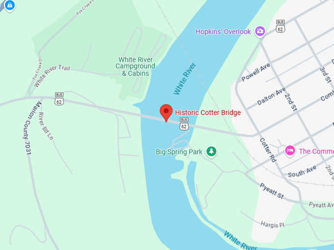 16. historic cotter bridge map