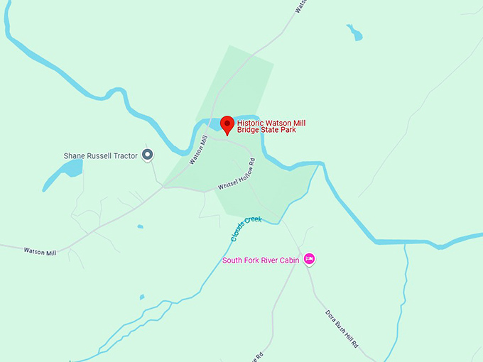 16. historic watson mill bridge state park map