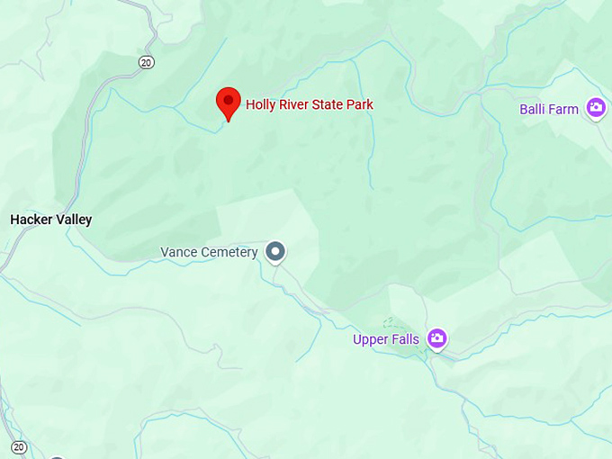 16. holly river state park map