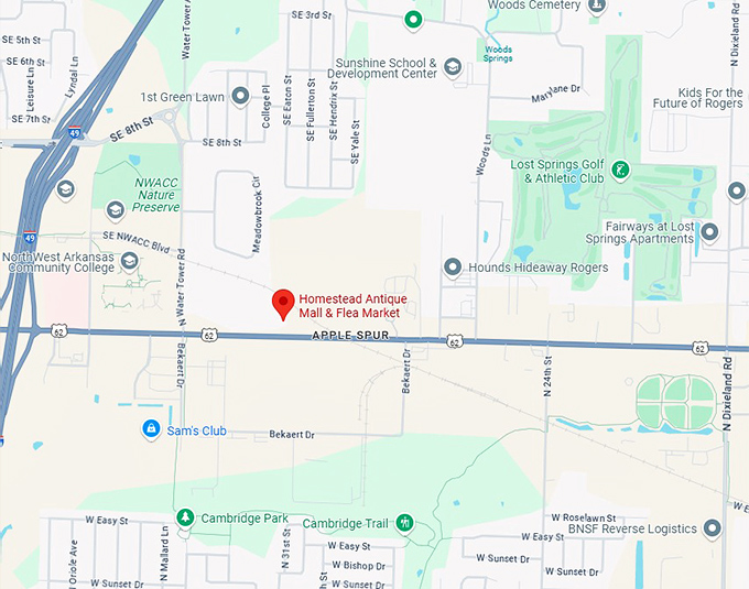 16. homestead antique mall & flea market map
