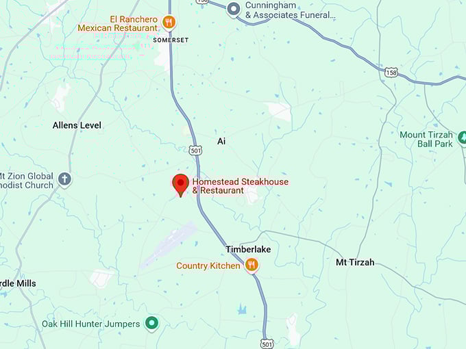 16. homestead steakhouse & restaurant map