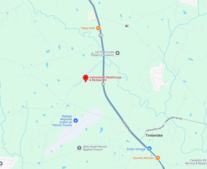 16. homestead steakhouse & restaurant map