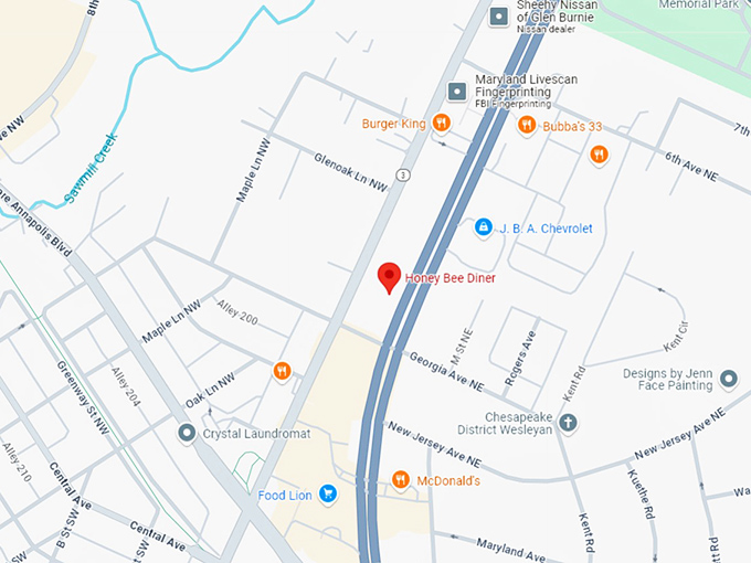 16. honey bee diner map