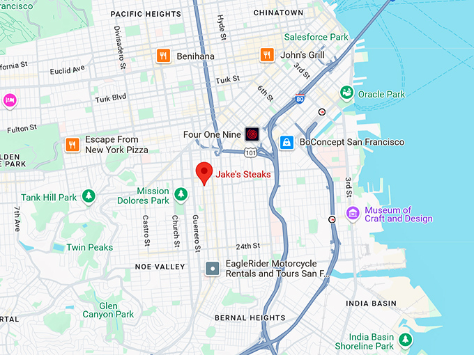 16. jake's steaks map
