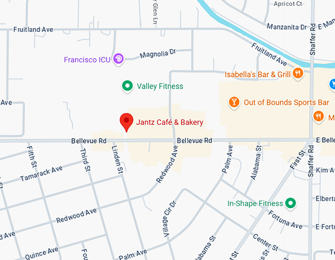 16. jantz caf&eacute; & bakery map