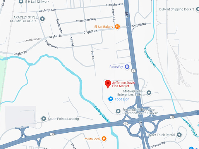 16. jefferson davis flea market map