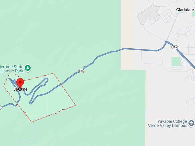 16. jerome arizona map