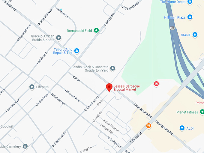 16. jesse's barbecue & local market map